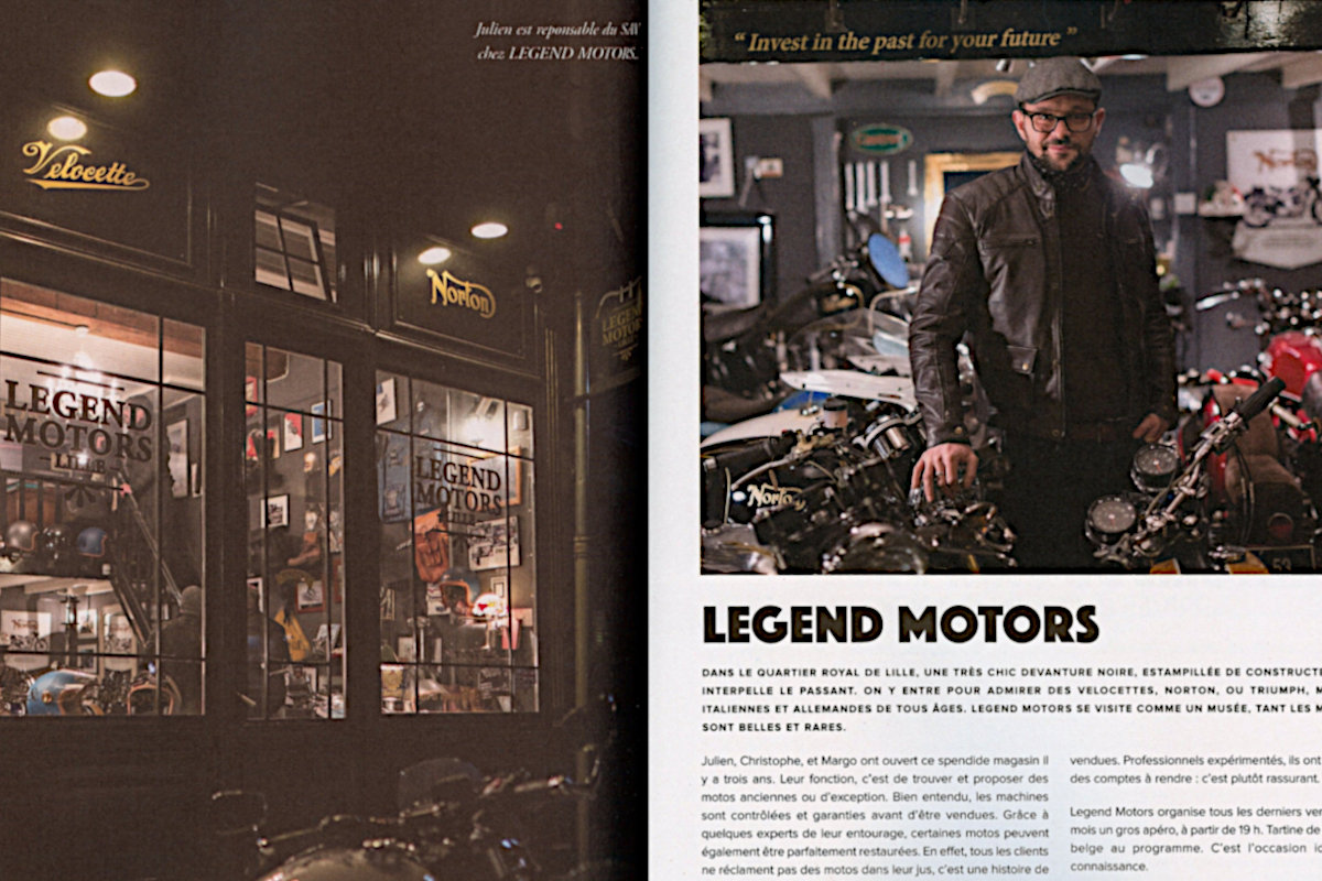 Cafe Racer Magazine nous consacre une double page… | LEGENDLILLE.COM